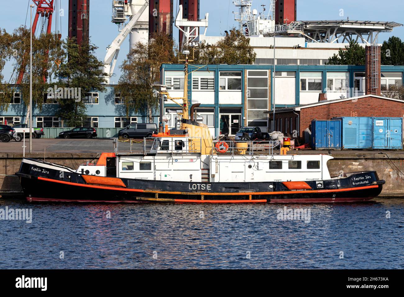 pilot tender KAPITÄN JÜRS in the port of Cuxhaven Stock Photo - Alamy