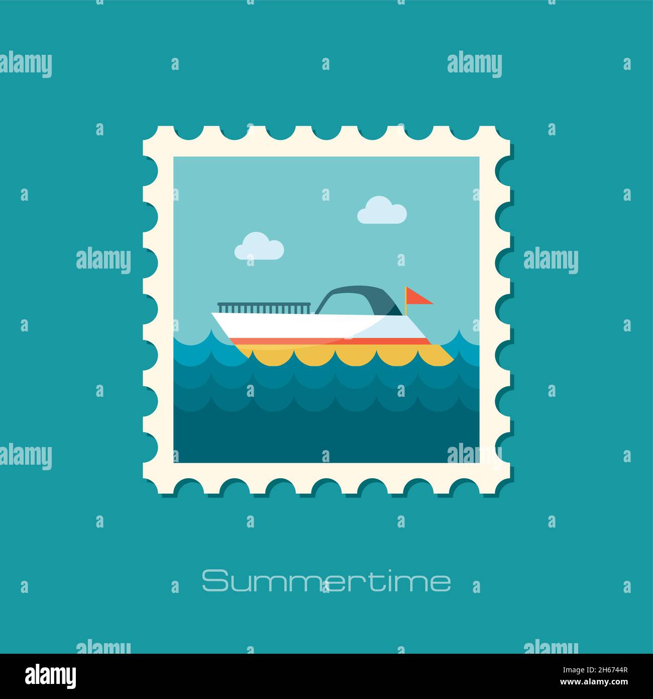 Cruise ship postage stamp Stock Vector Images - Alamy