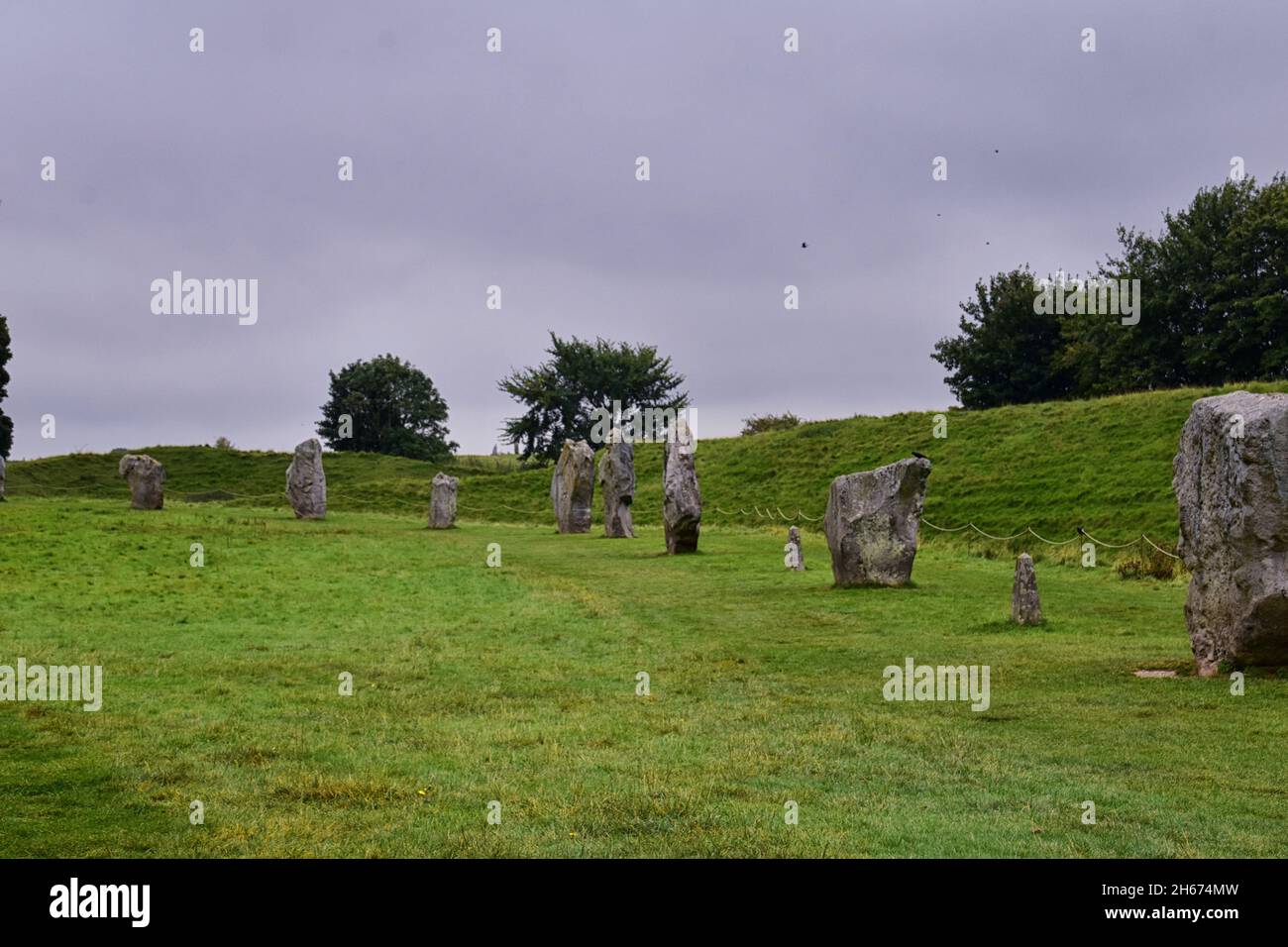 Avebury Stone Circle Henge monument standing in Wiltshire, southwest ...