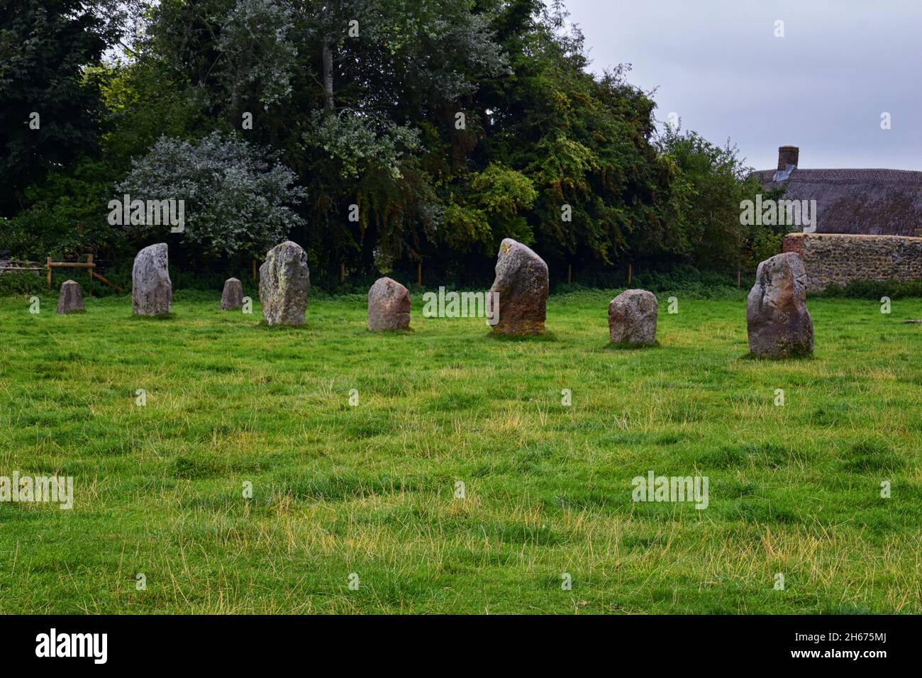 Avebury Stone Circle Henge monument standing in Wiltshire, southwest ...