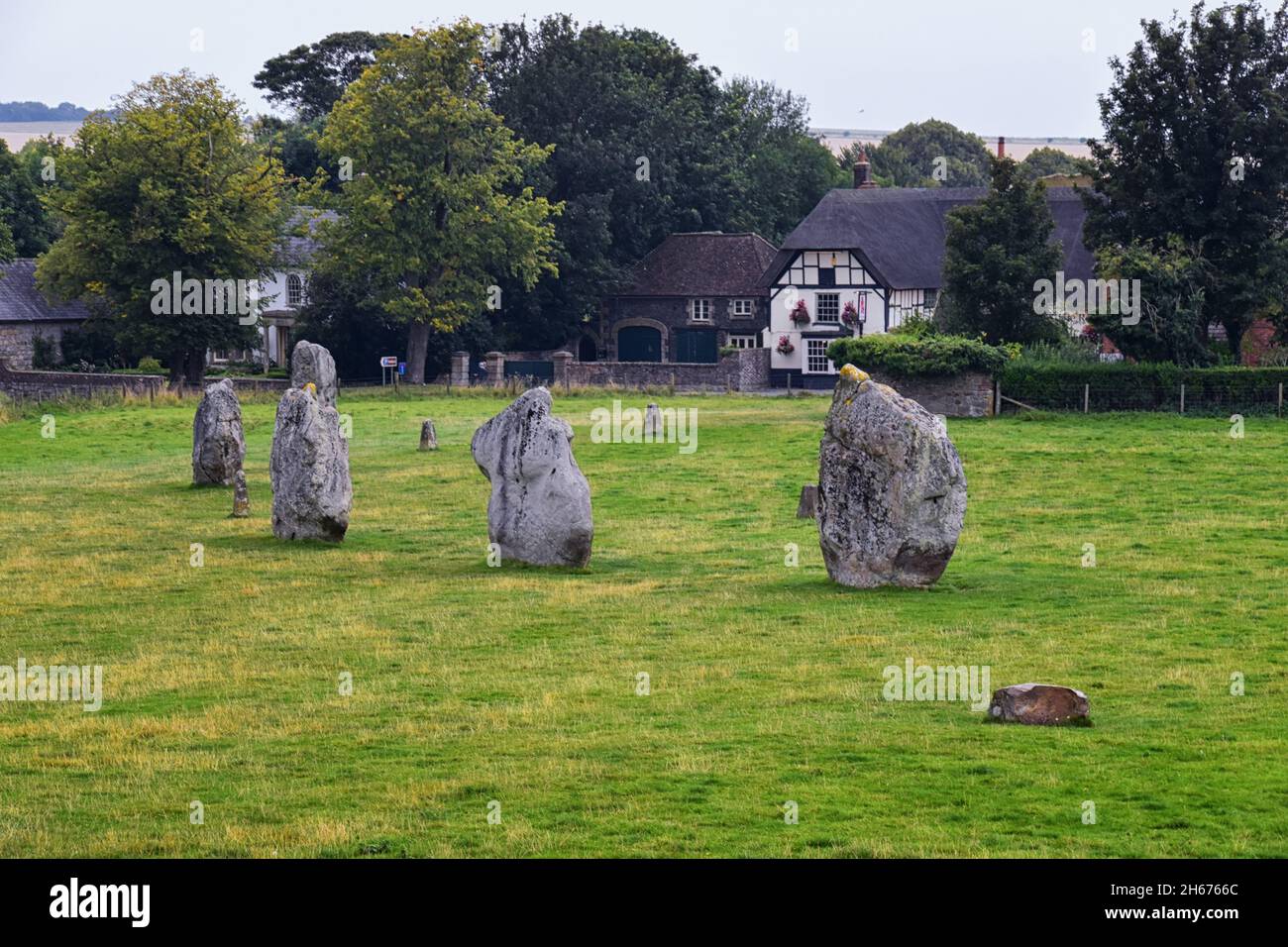 Avebury Stone Circle Henge monument standing in Wiltshire, southwest ...