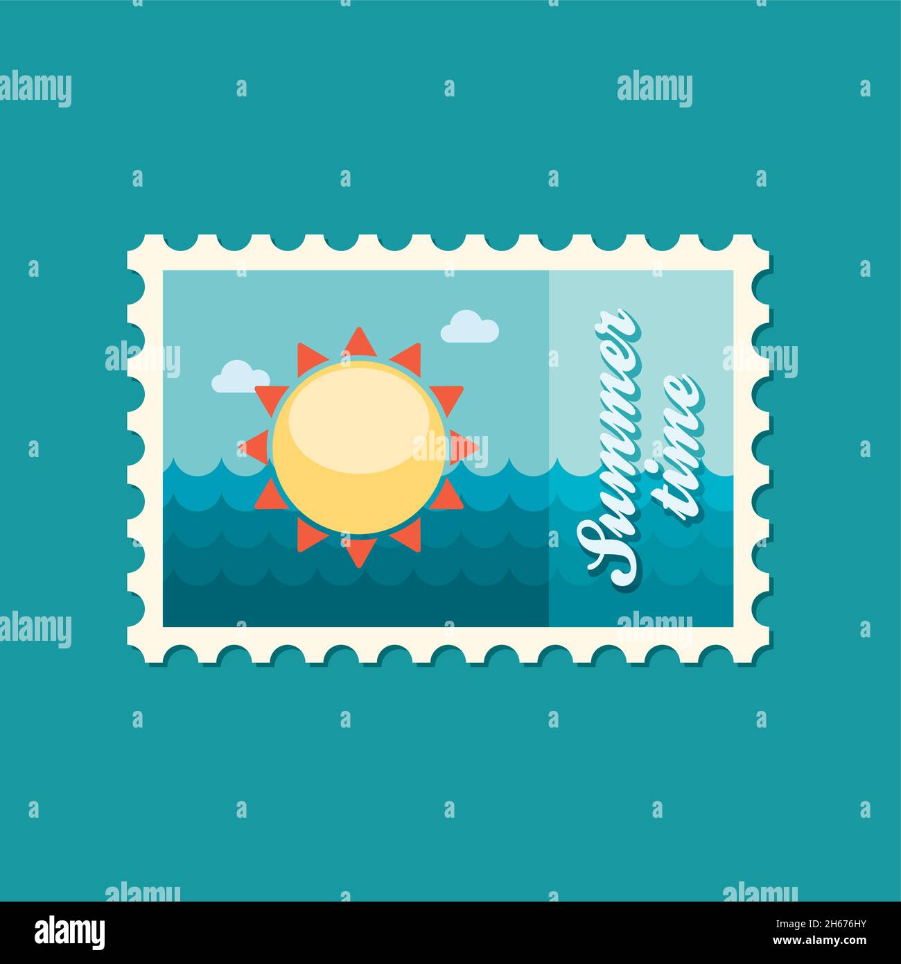 Sun flat stamp, vector illustration eps 10 Stock Vector Image & Art - Alamy