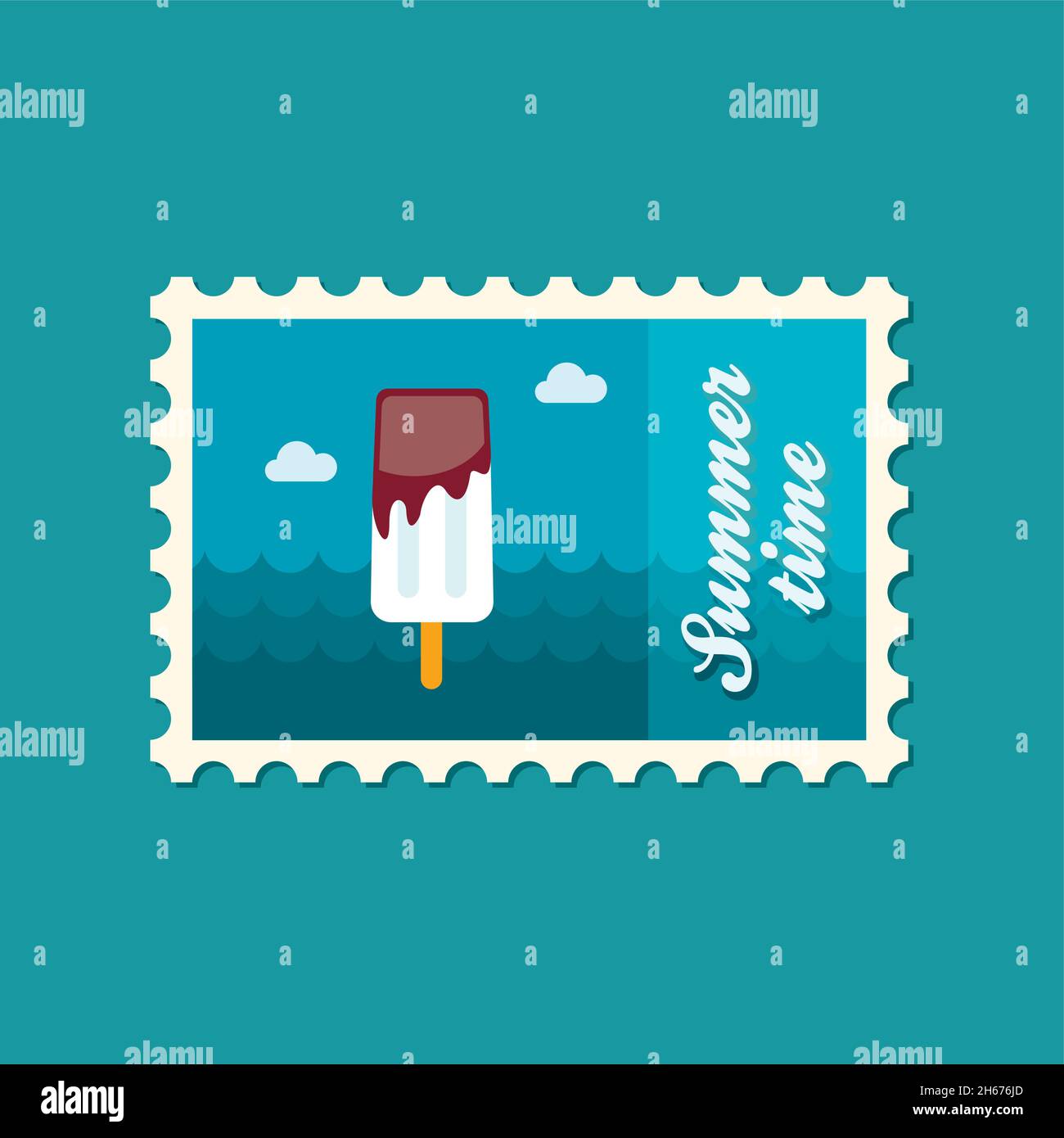 Ice Cream flat stamp, vector illustration eps 10 Stock Vector Image ...