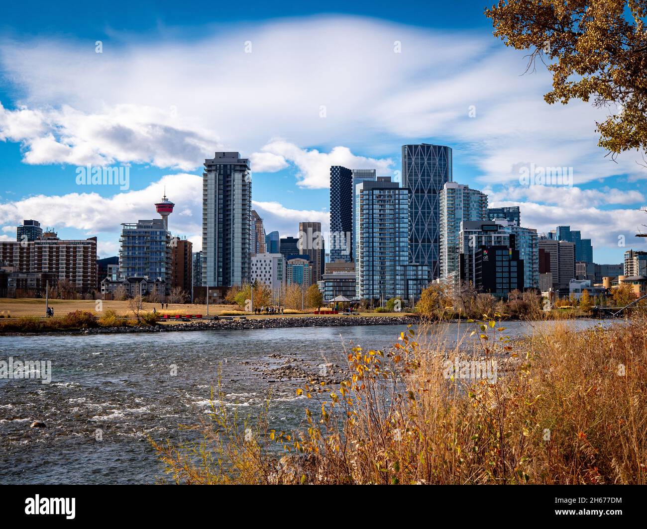 Landscape photograph of the city of Calgary in the Province of Alberta ...