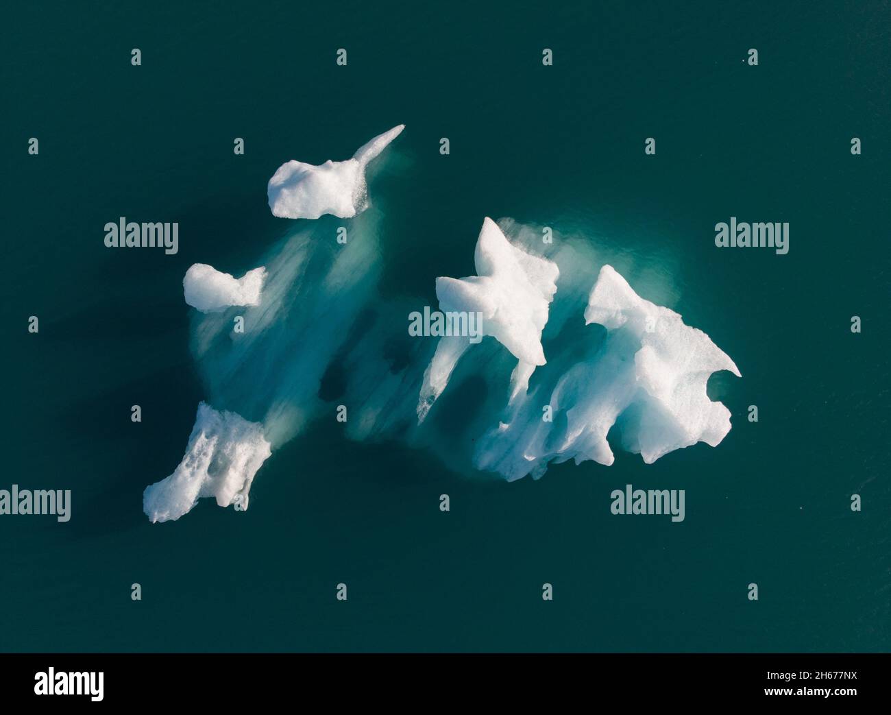 Aerial View of an Iceberg Stock Photo - Alamy