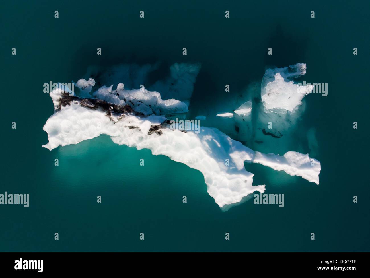 Aerial View of an Iceberg Stock Photo - Alamy