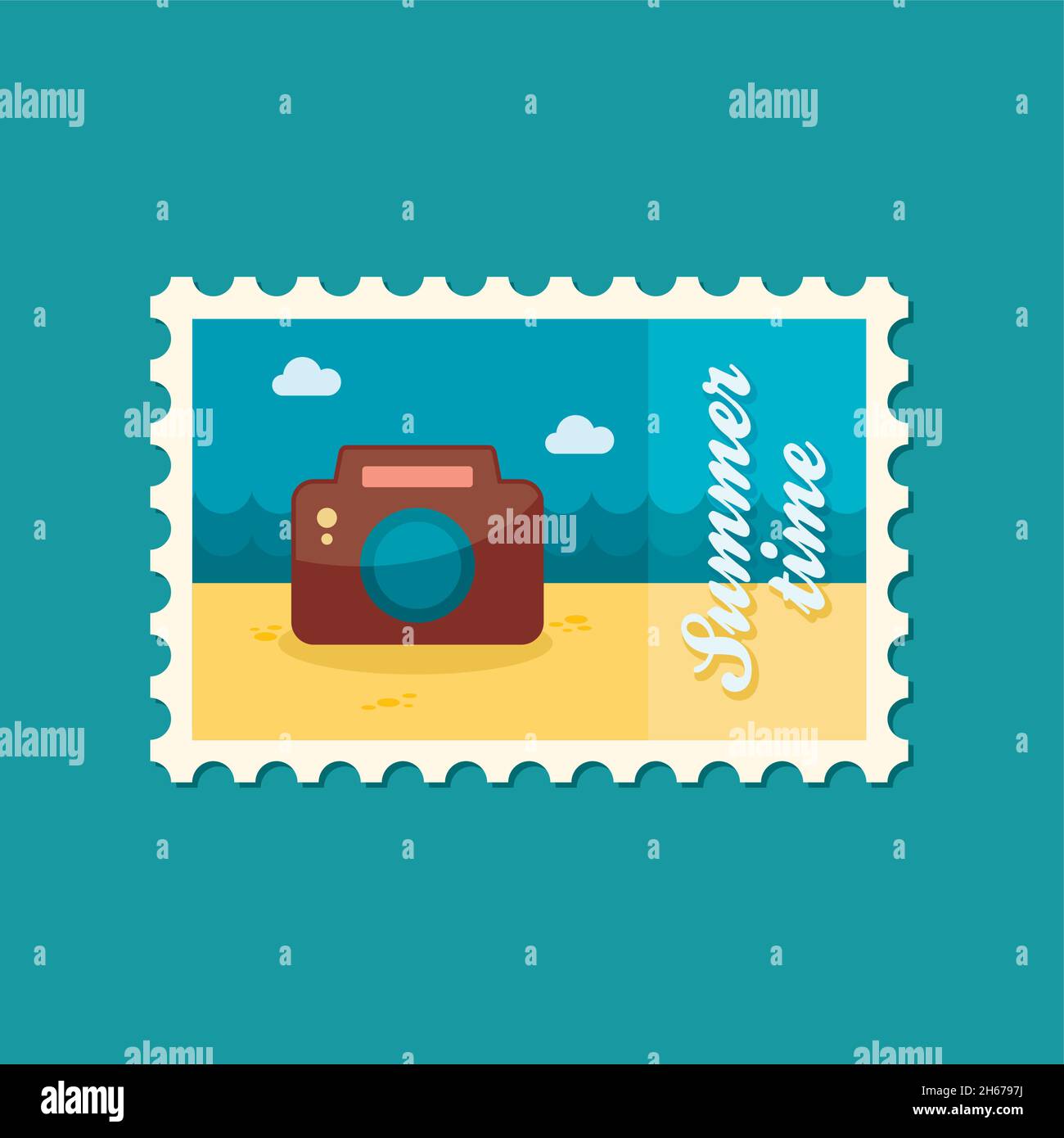 Postage stamp camera Stock Vector Images - Alamy