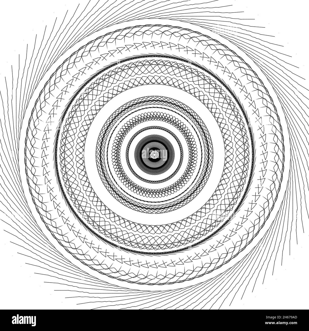 Beautiful mandala art with different sizes circles from symmetrical ...