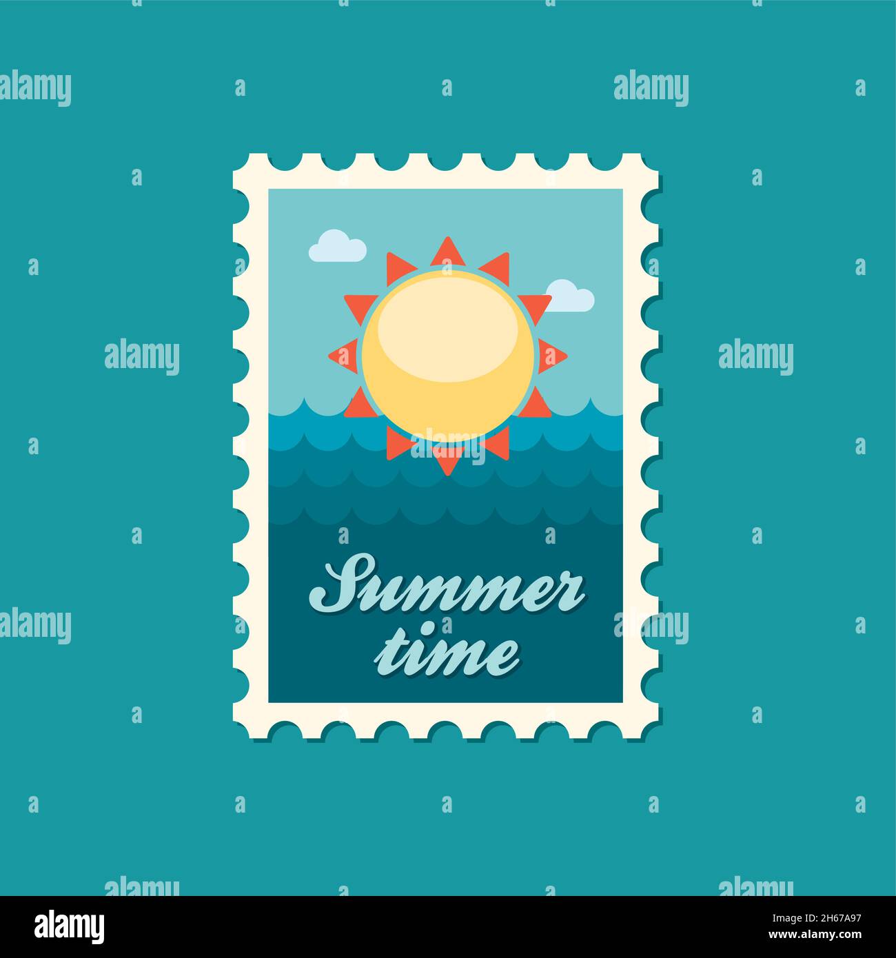 Sun flat stamp, vector illustration eps 10 Stock Vector Image & Art - Alamy