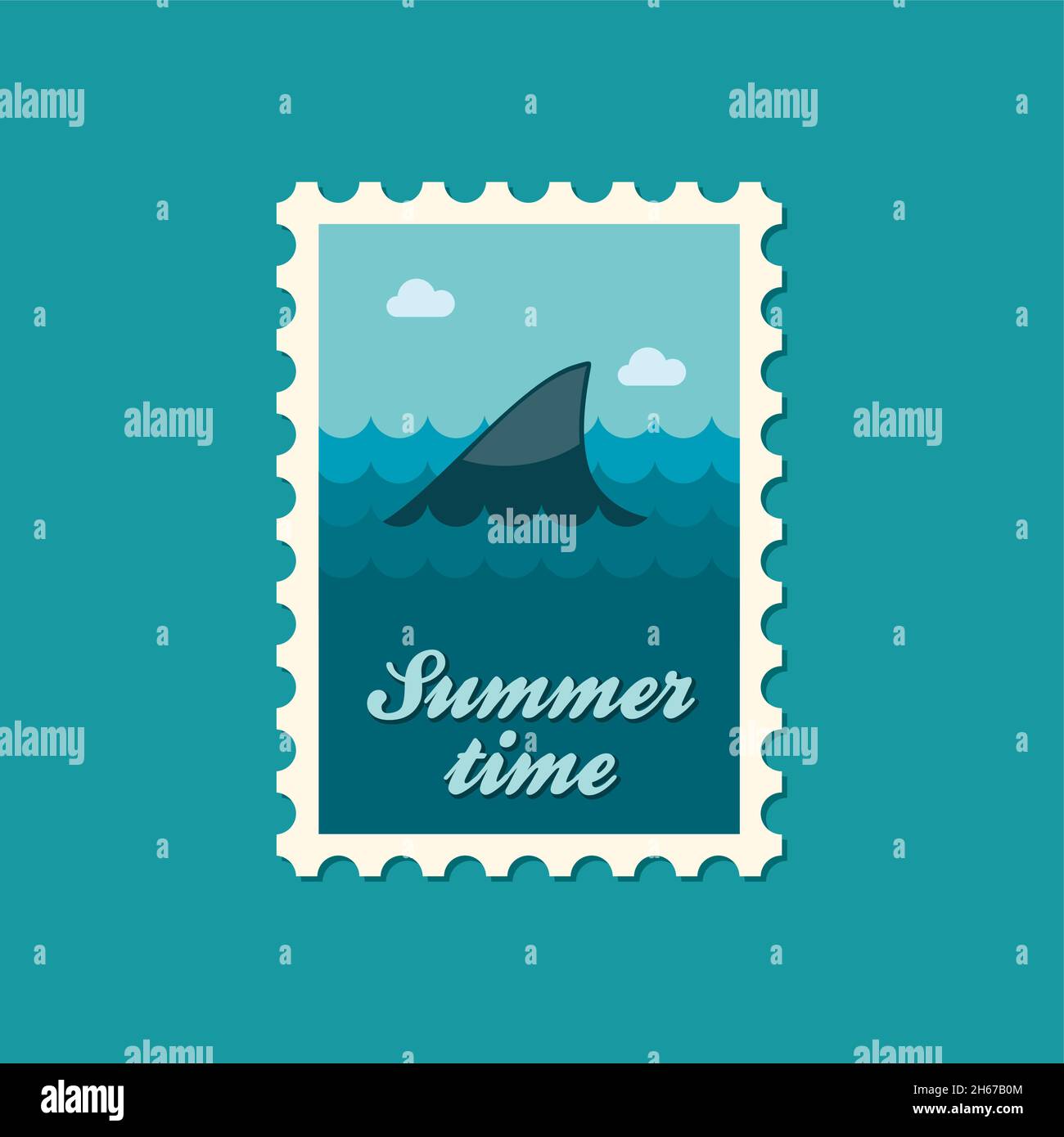 Shark stamp Stock Vector Images - Alamy