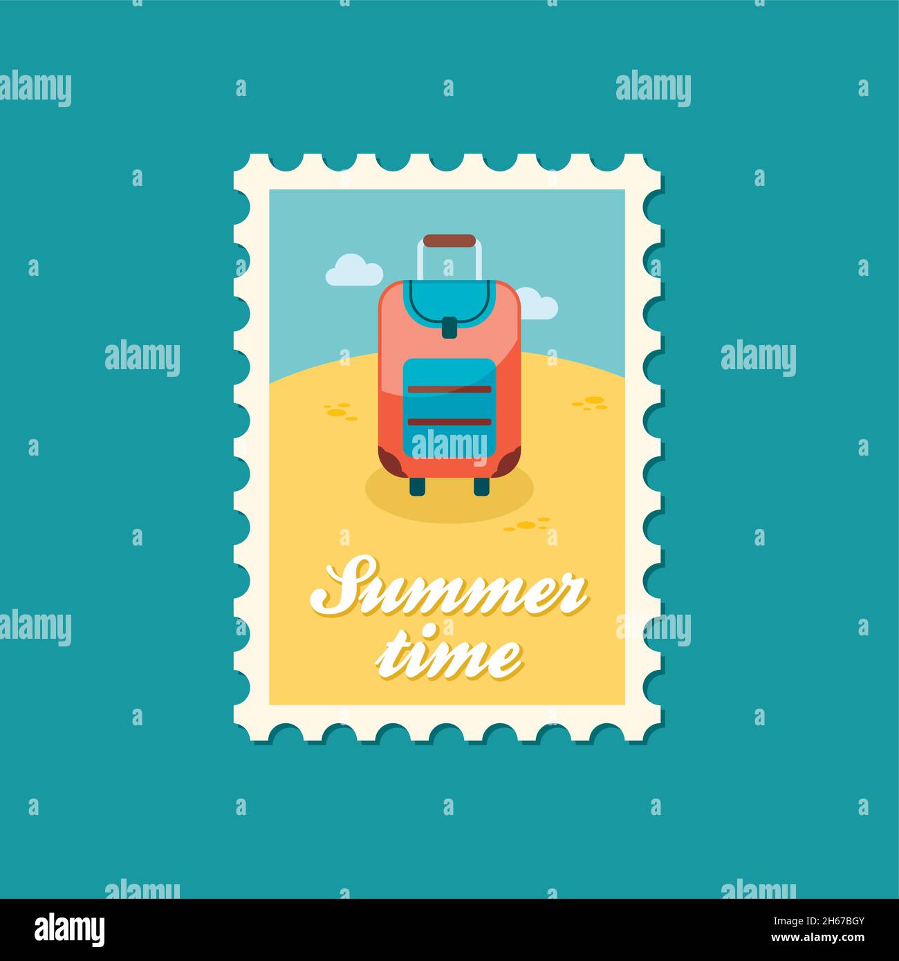 Baggage vector stamp. Travel. Summer. Summertime. Holiday. Vacation ...