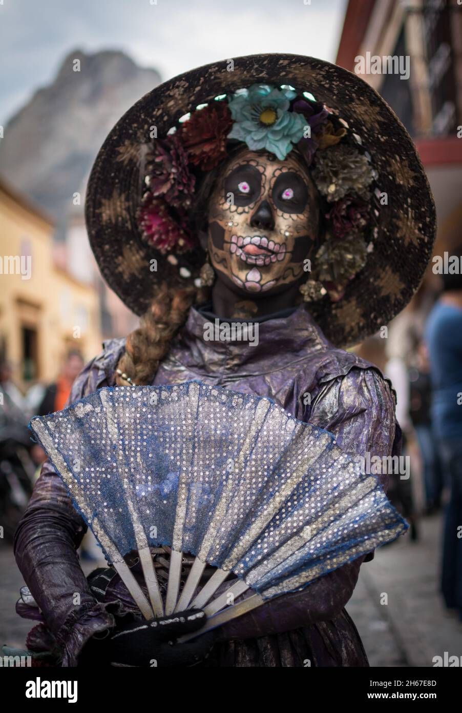 CDMX, MEXICO - Nov 01, 2019: A vertic portrait of a female in La ...