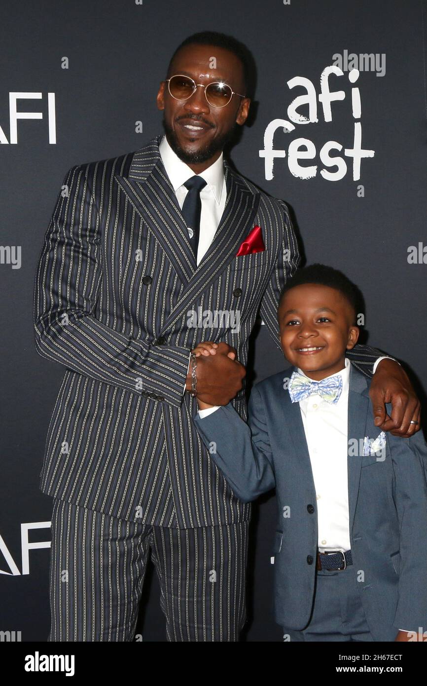 Los Angeles, USA. 12th Nov, 2021. Mahershala Ali, Dax Rey at the AFI ...
