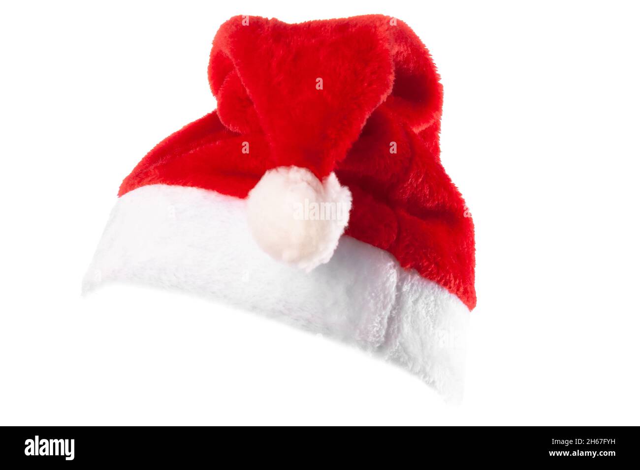Santa Claus or christmas red hat isolated on white background Stock ...
