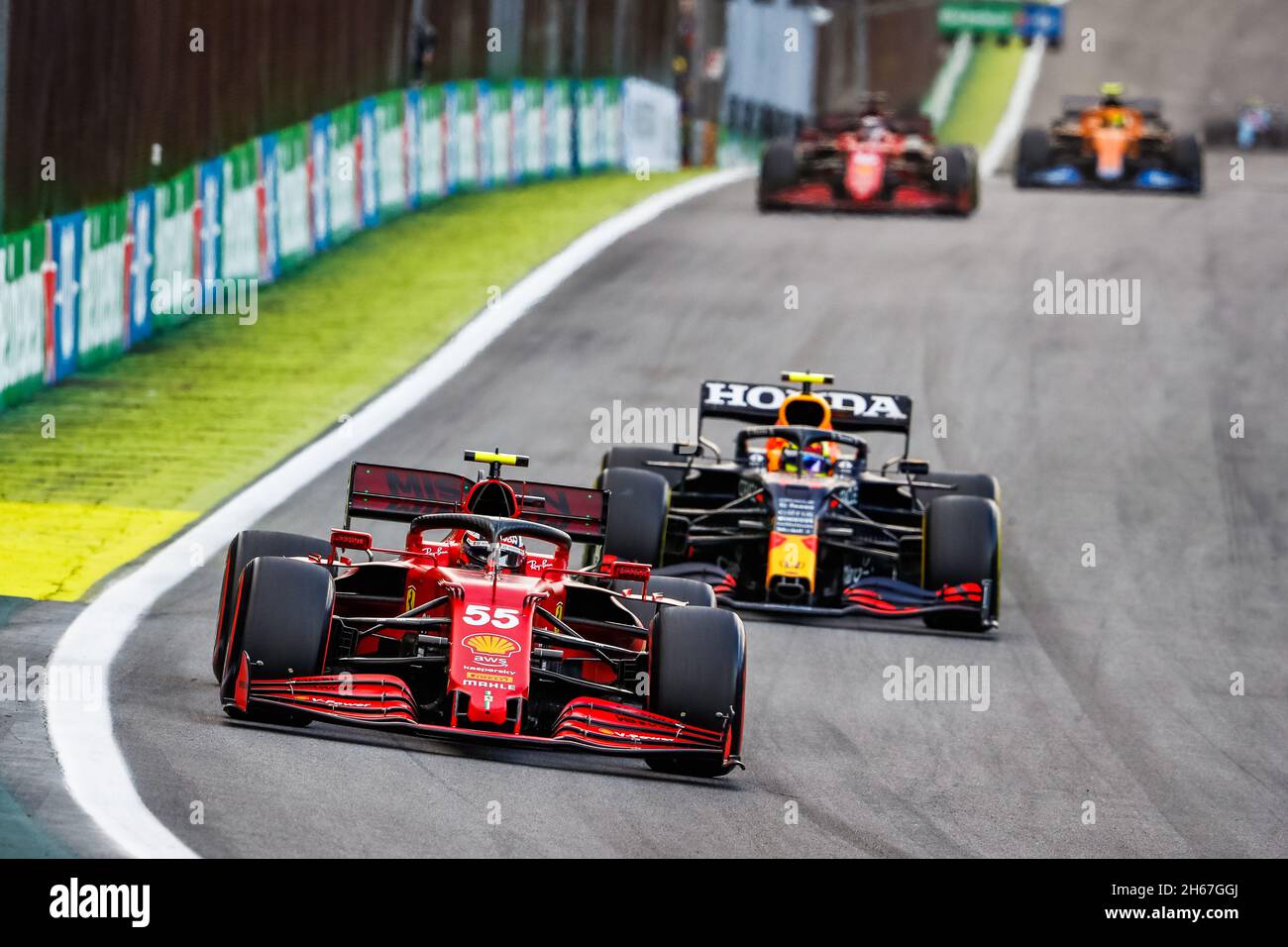 55 SAINZ Carlos (spa), Scuderia Ferrari SF21, action during the Formula ...