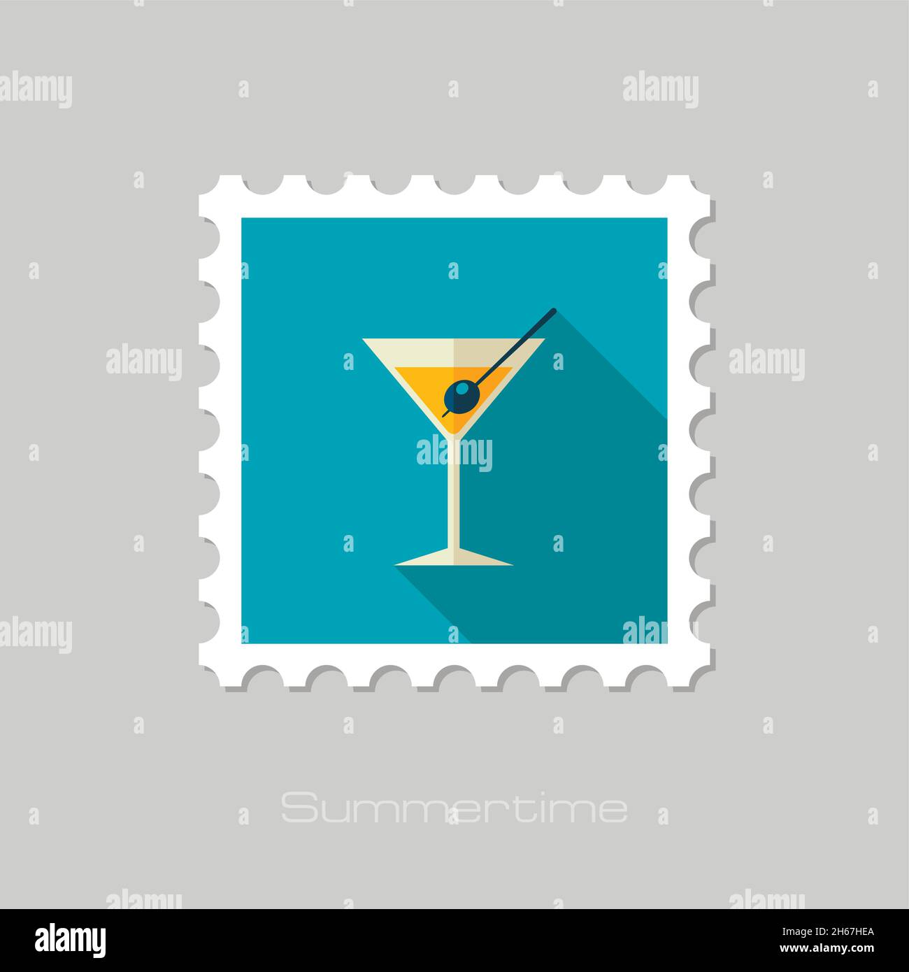 Martini. Cocktail vector stamp. Beach. Summer. Summertime. Holiday ...