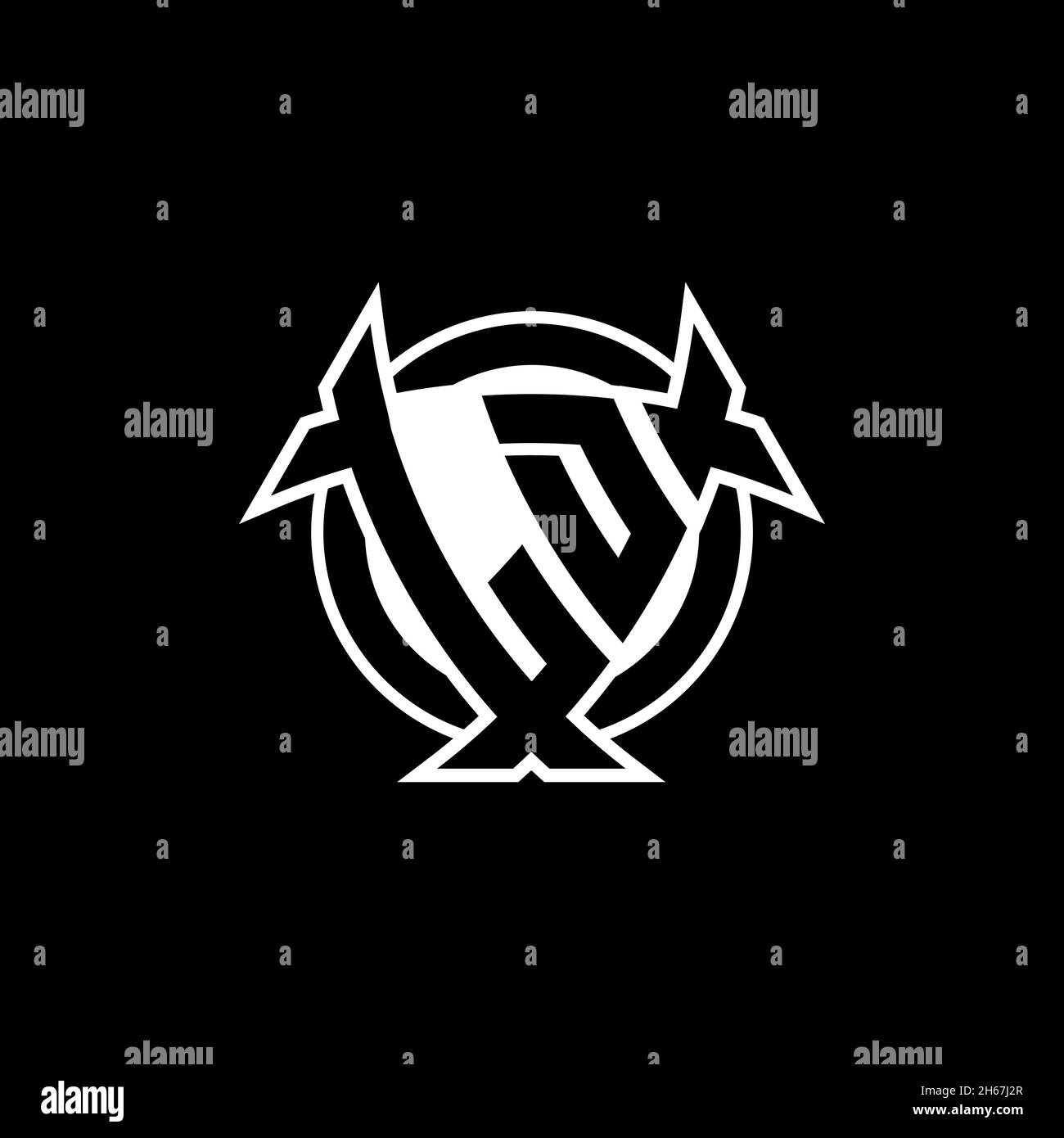 LD Monogram logo letter with triangle shield and circle shape style ... LD Monogram logo letter with triangle shield and circle shape style ...