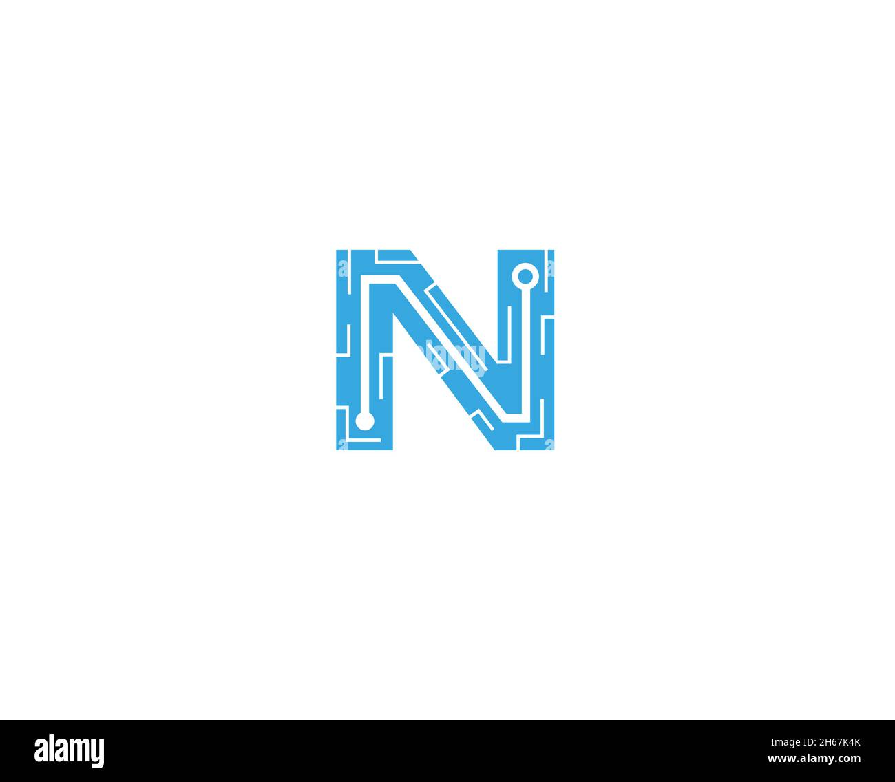 Creative N Letter Technology Logo Vector Symbol Icon Design ...