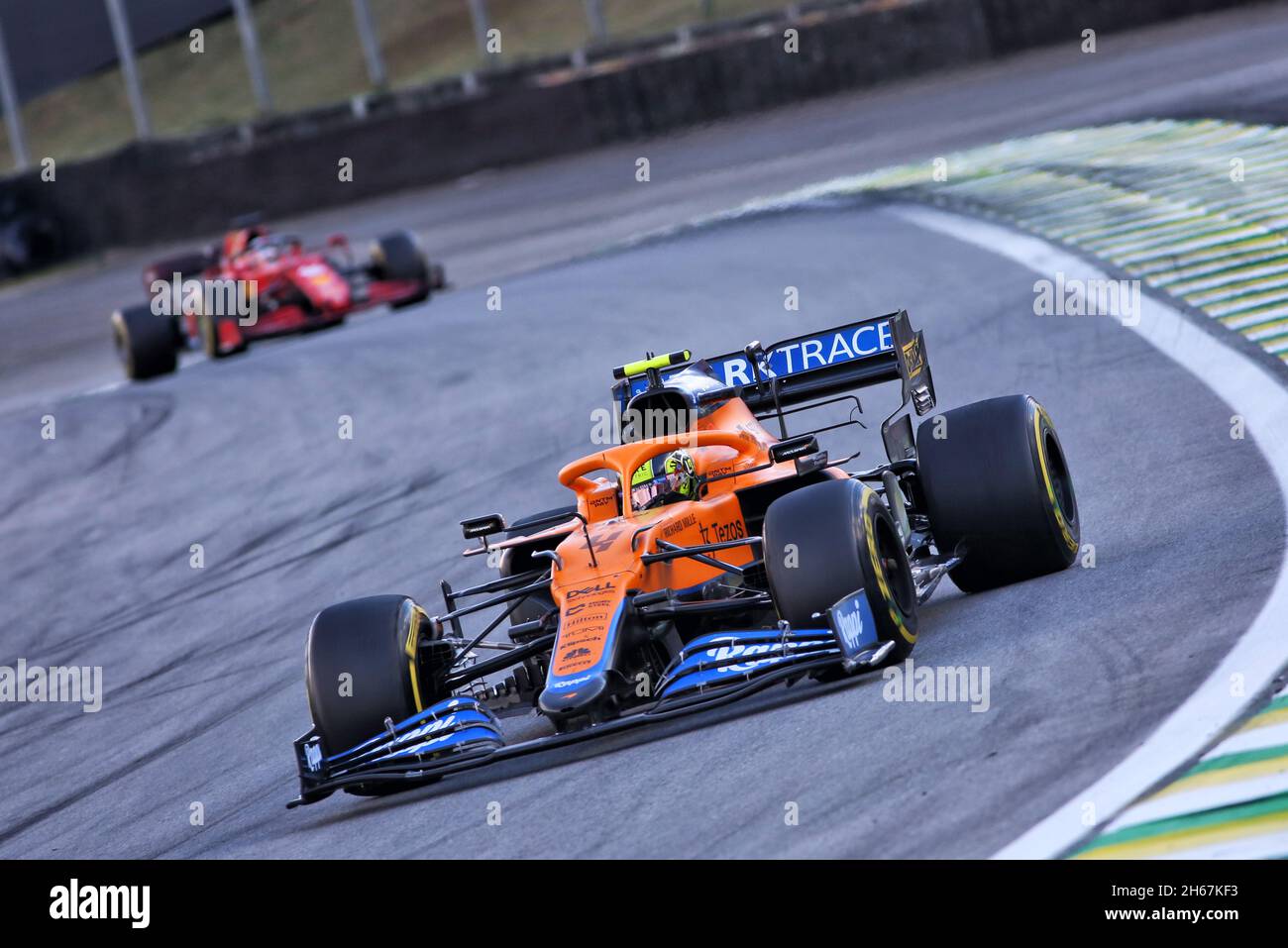 Lando Norris (GBR) McLaren MCL35M. 13.11.2021. Formula 1 World Championship, Rd 19, Brazilian ...