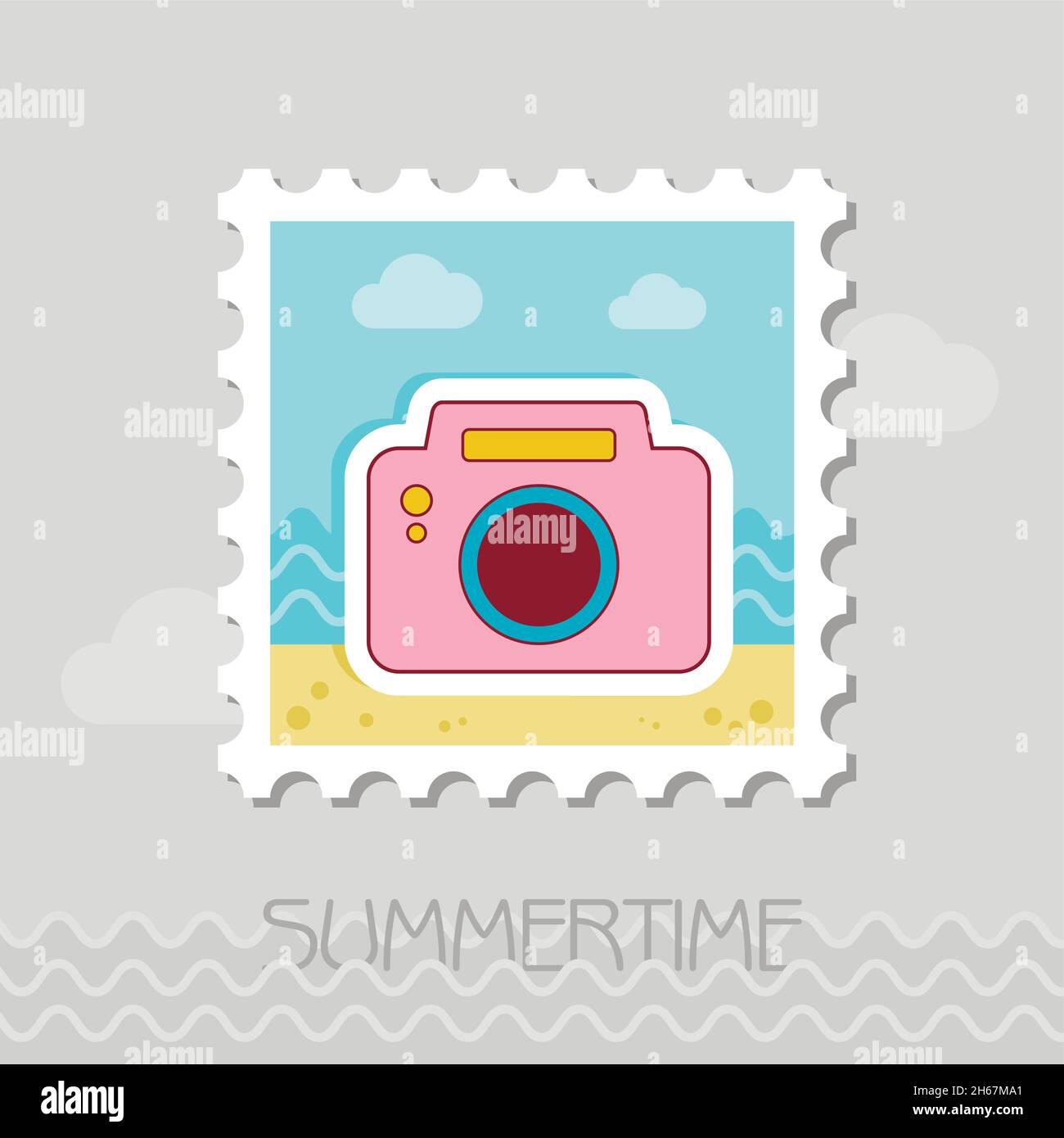 Postage stamp camera Stock Vector Images - Alamy