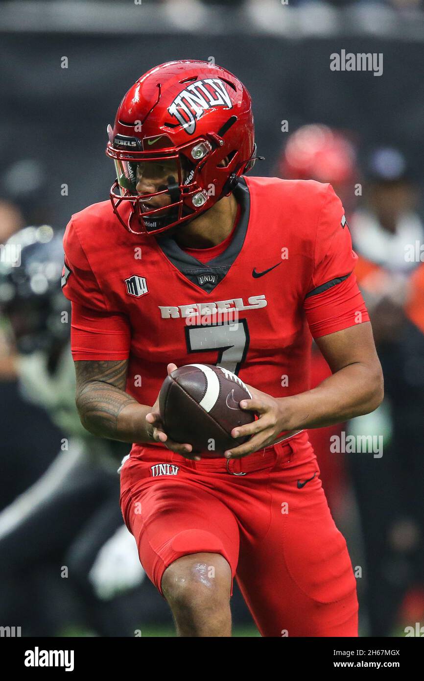 Las Vegas, NV, USA. 13th Nov, 2021. UNLV Rebels quarterback Cameron ...