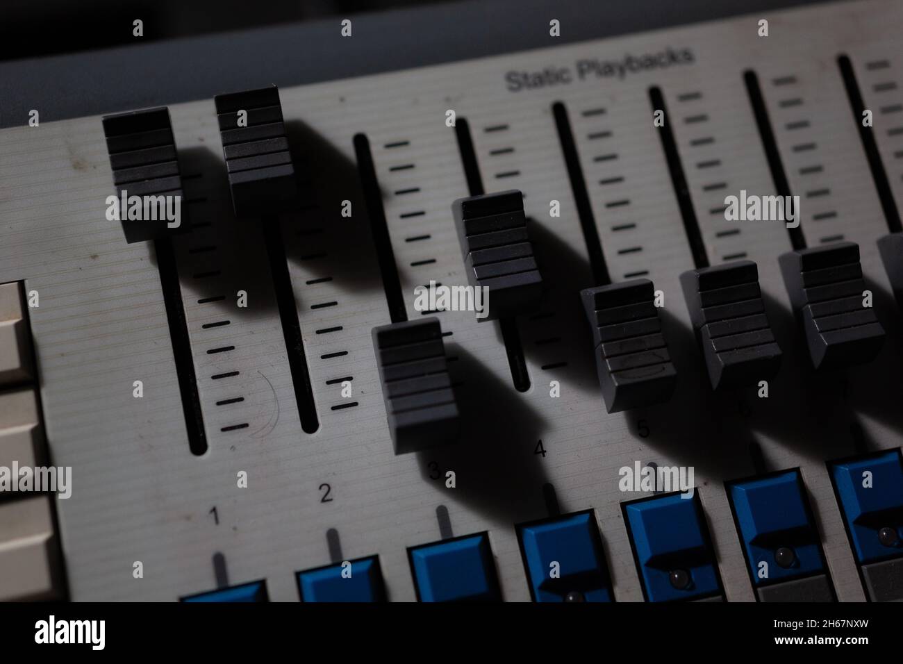 Closeup shot of an equalizer music instrument Stock Photo - Alamy