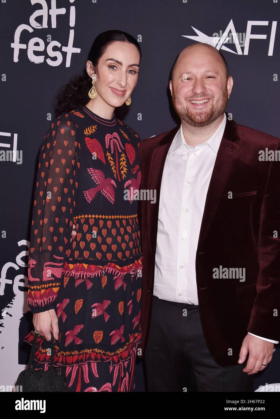 HOLLYWOOD, CA - NOVEMBER 12: Producer Jacob Perlin (R) and Kat Perlin ...