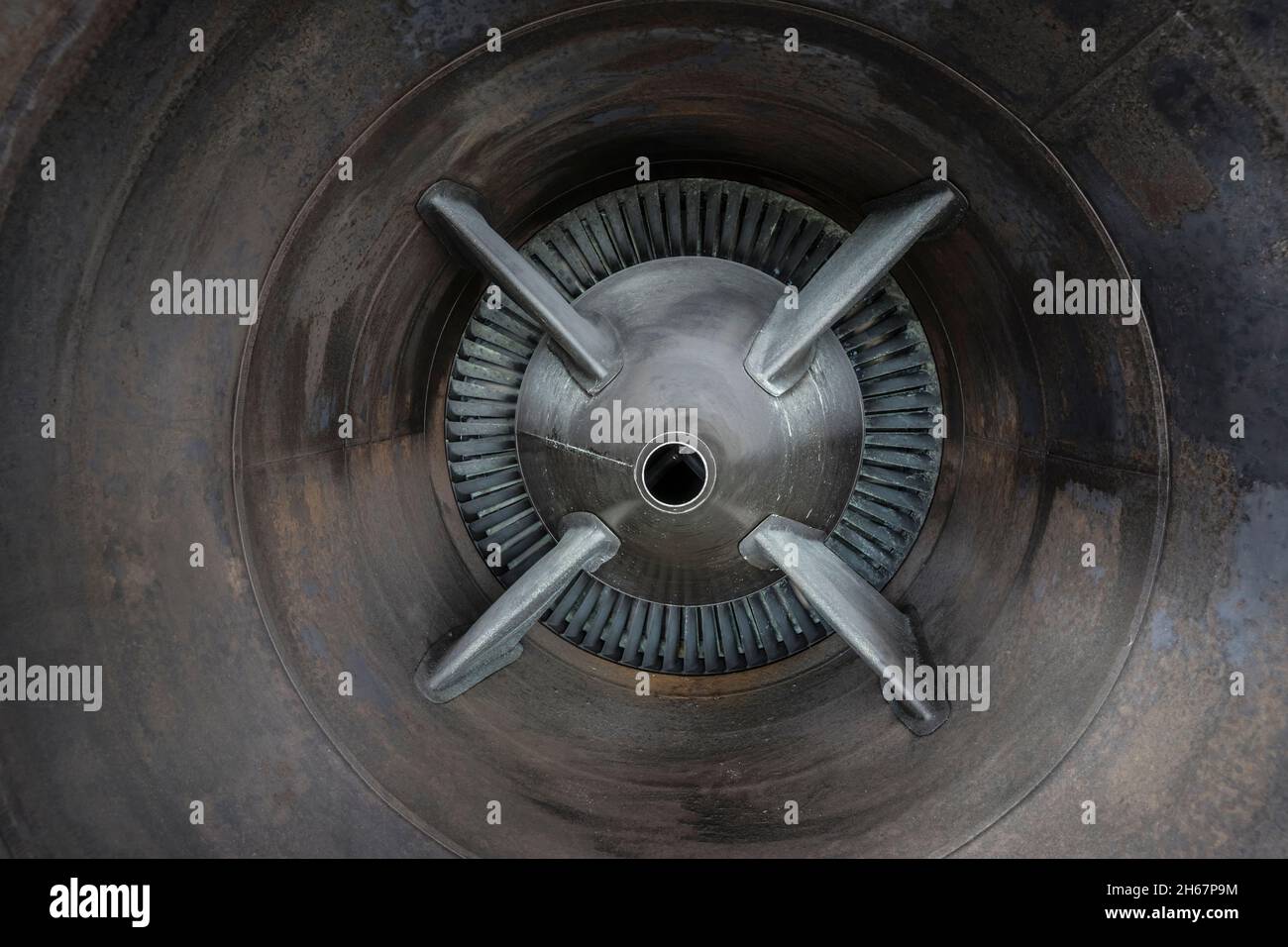 turbine detail of a historic airplane engine Stock Photo - Alamy