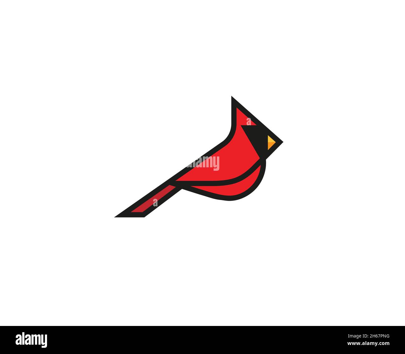 Red cardinal white background Stock Vector Images - Alamy