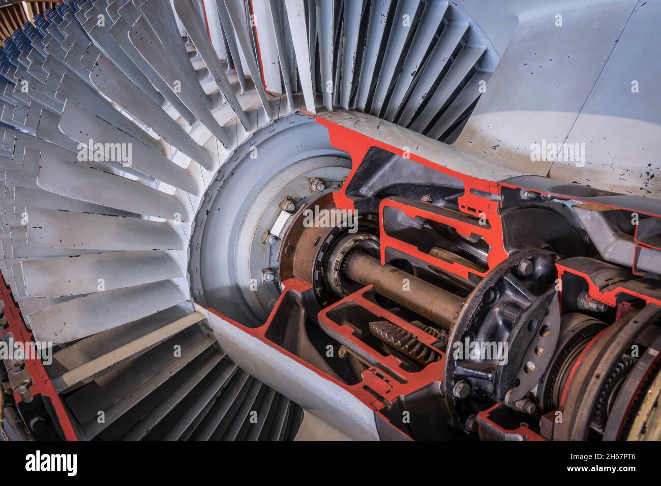 turbine detail of a historic airplane engine Stock Photo - Alamy