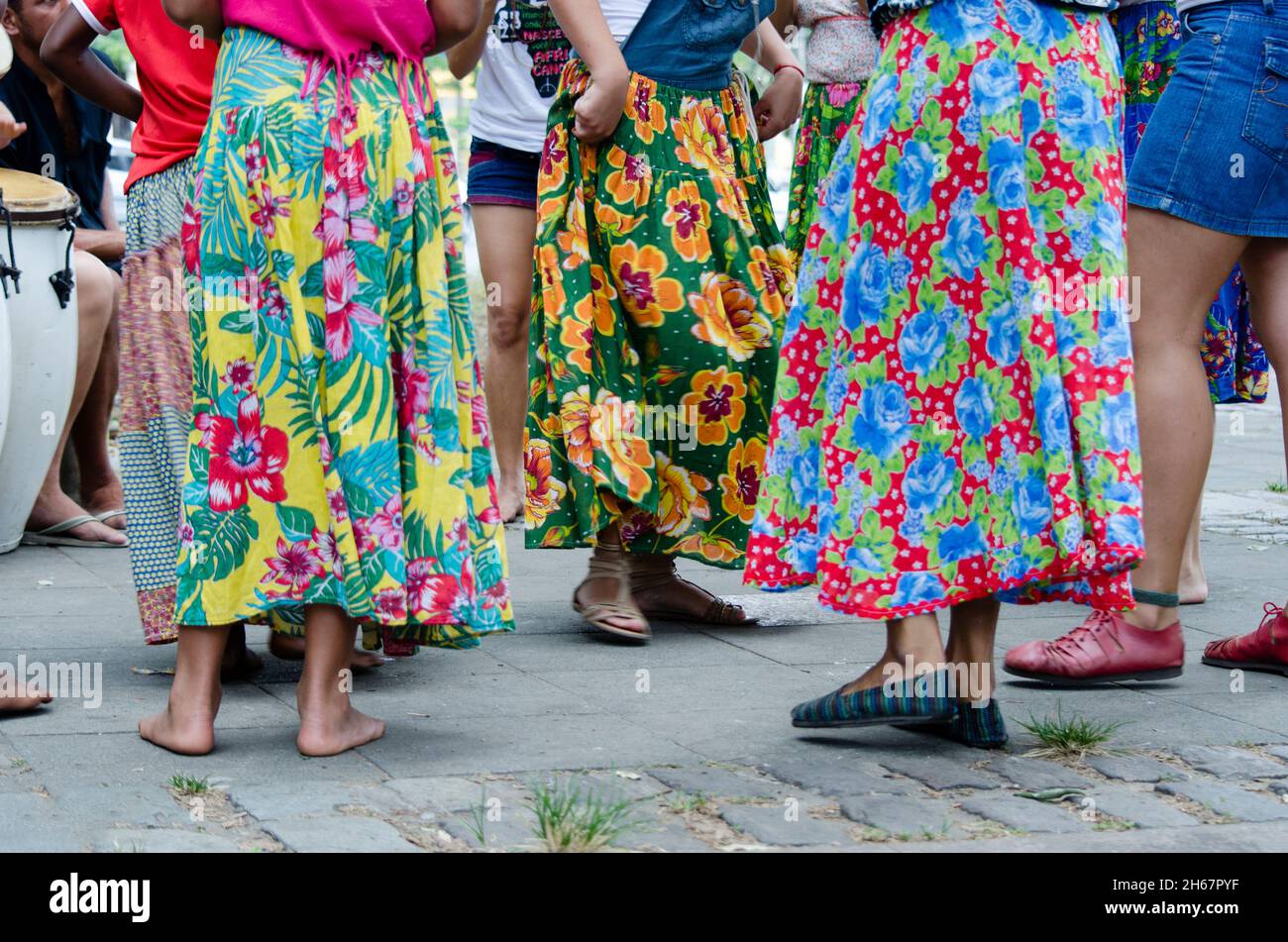 Salvador, Bahia, Brazil - December 06, 2015: Women dancing the ...