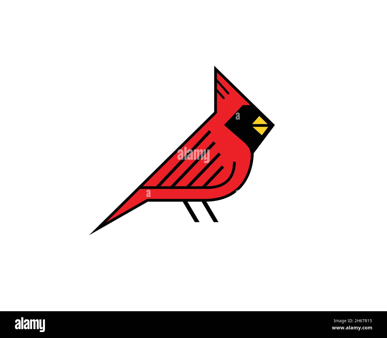 Creative Red Bird Cardinal Abstract Logo Design Vector Symbol Icon ...