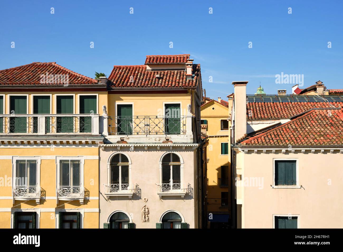 Old houses in Venice, Italy. Ancient historic architecture of central ...