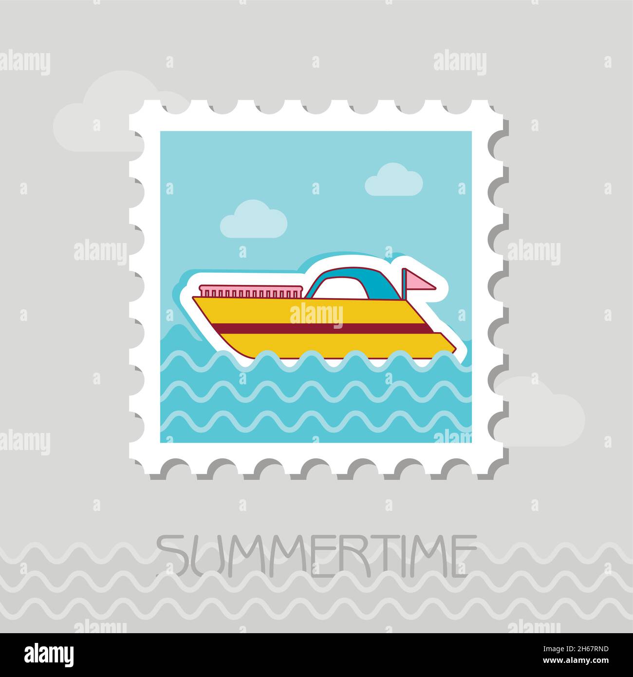 Cruise ship postage stamp Stock Vector Images - Alamy