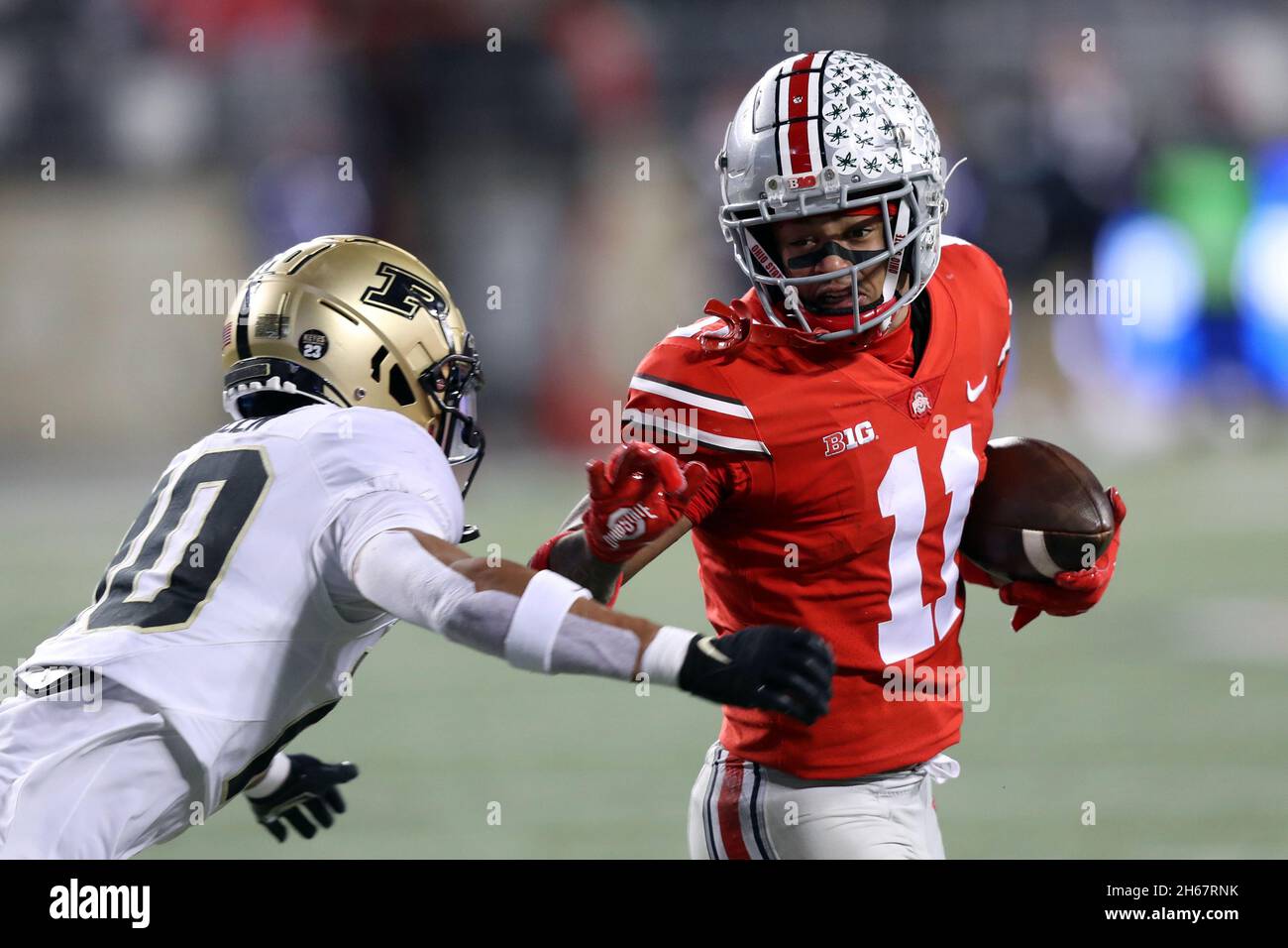 Columbus, United States. 13th Nov, 2021. Ohio State Buckeyes Jaxon ...