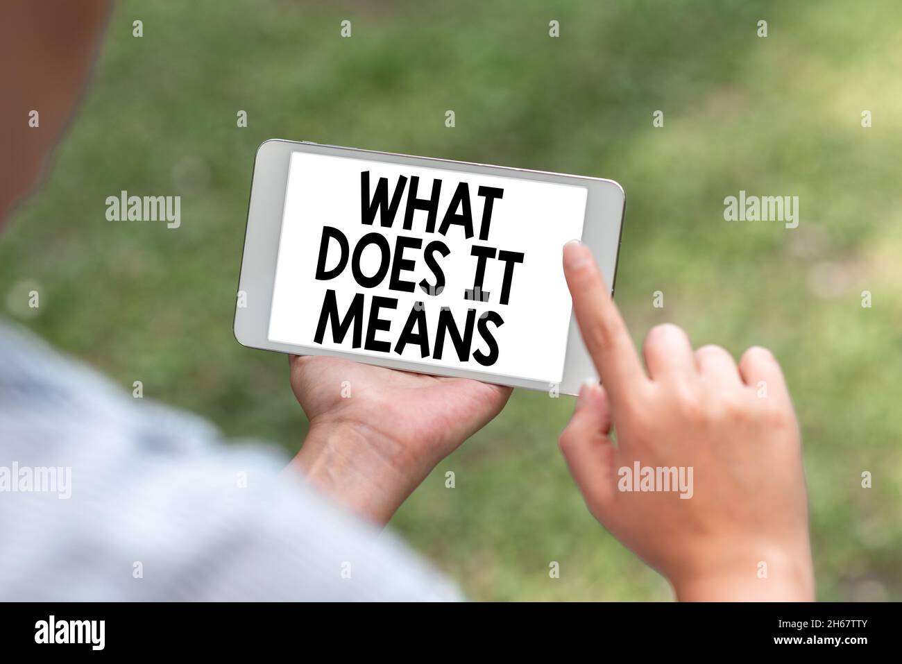 Sign displaying What Does It Means Question. Business idea asking ...