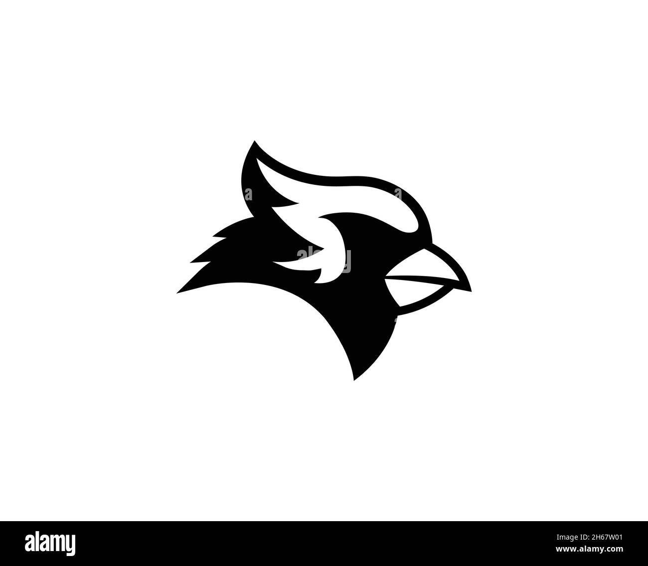 creative black cardinal head logo Vector Symbol Icon Design ...