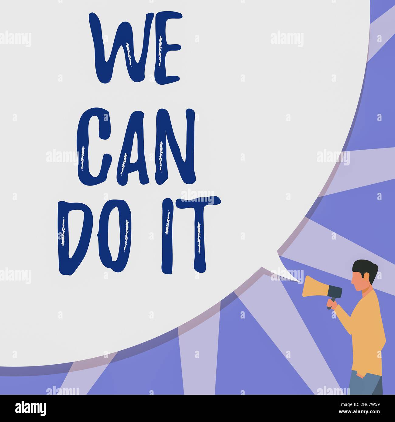 Writing displaying text We Can Do It. Business overview see yourself as ...