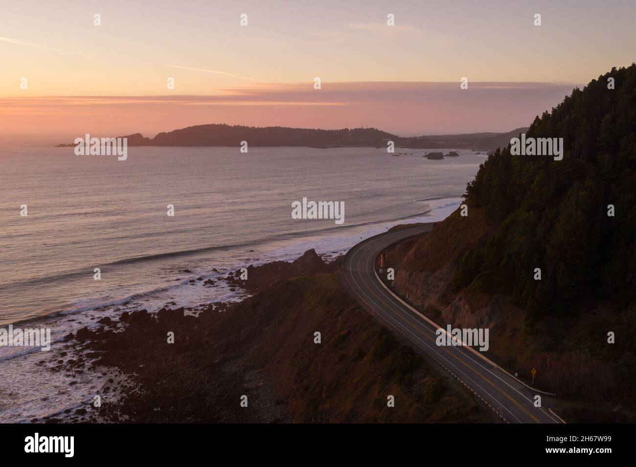 Highway 101 during sunset hi-res stock photography and images - Alamy