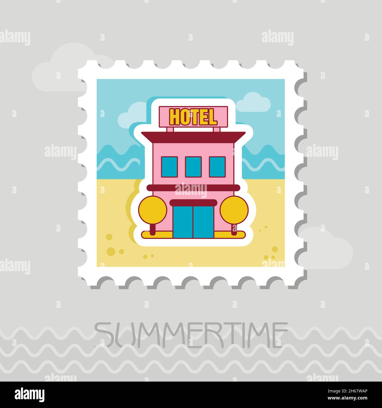 Downtown summertime Stock Vector Images - Alamy