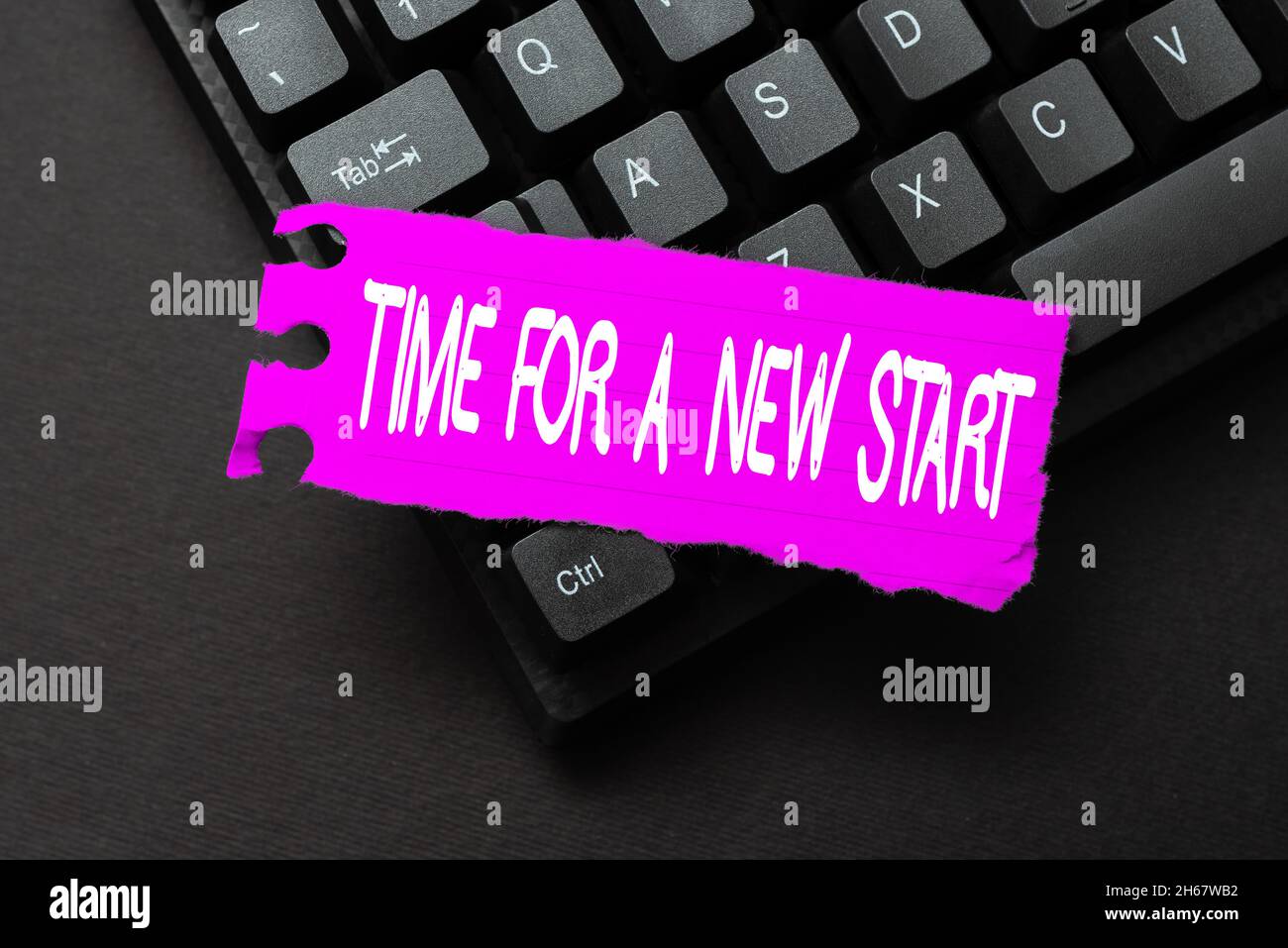 Inspiration showing sign Time For A New Start. Business showcase ...