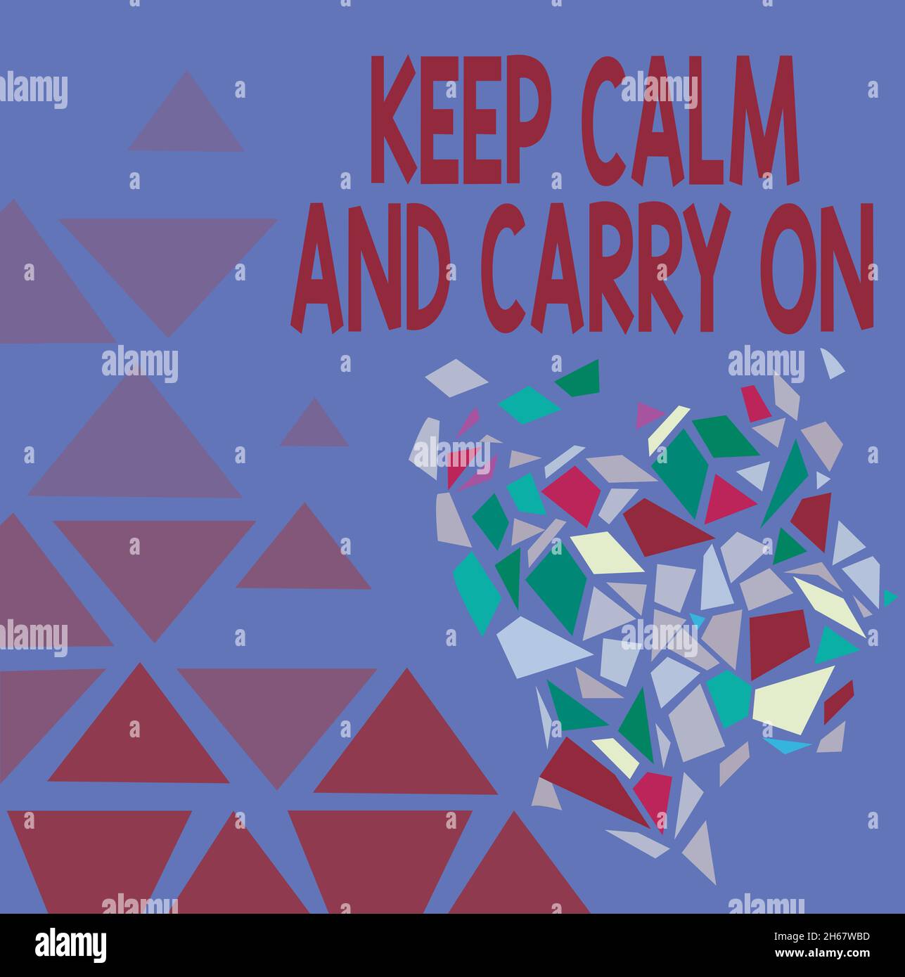 Text caption presenting Keep Calm And Carry On. Word Written on slogan ...