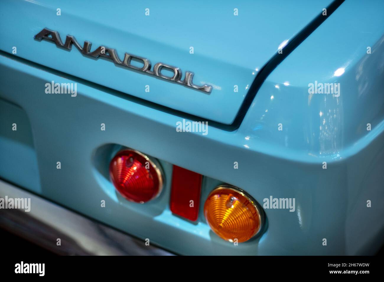 Izmir, Turkey - June 21, 2021: Close up shot of taillights of Anadol ...