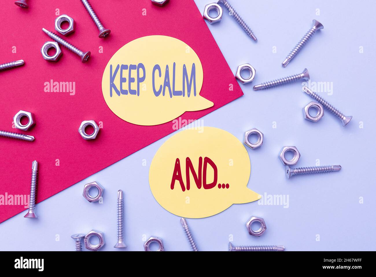 Text caption presenting Keep Calm And. Conceptual photo motivational ...