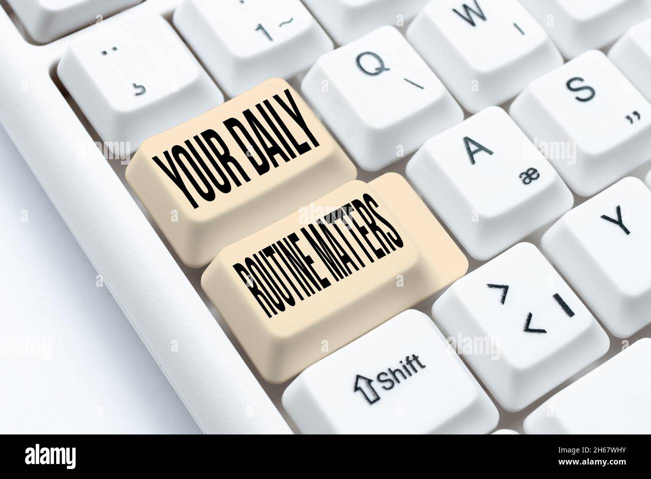 Writing displaying text Your Daily Routine Matters. Business concept ...