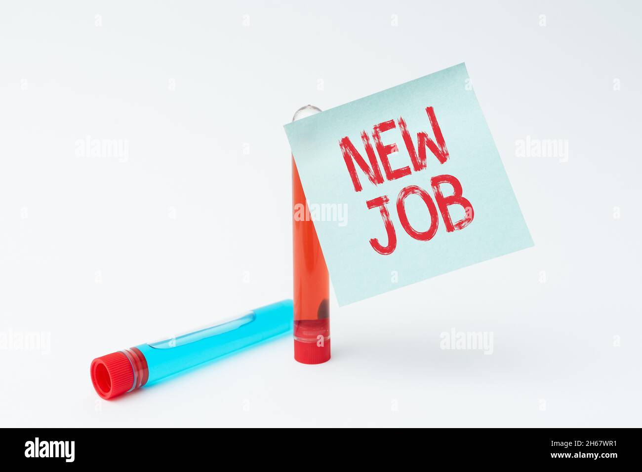 Sign displaying New Job. Business approach recently having paid ...