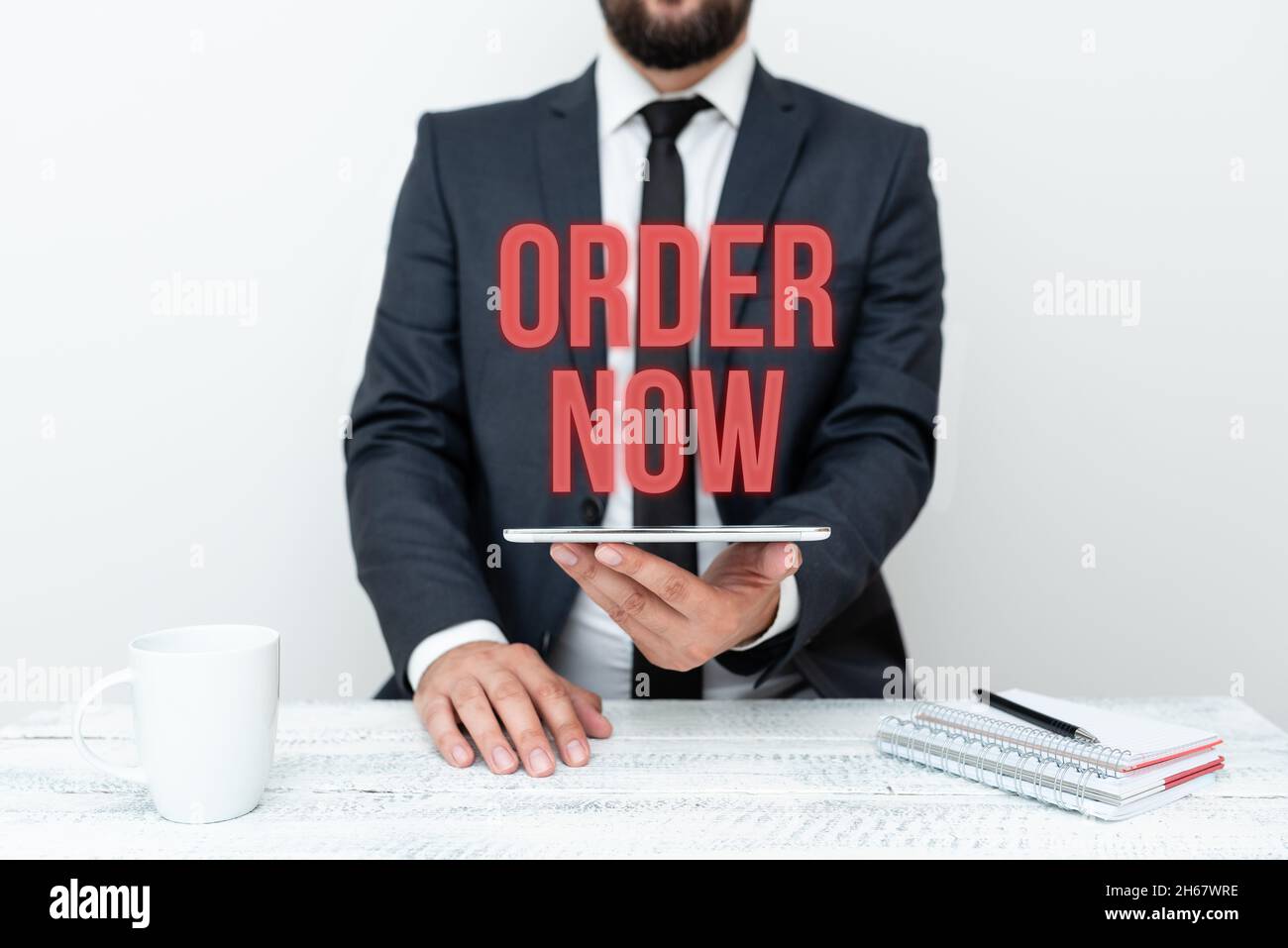 Writing displaying text Order Now. Business concept confirmed request ...