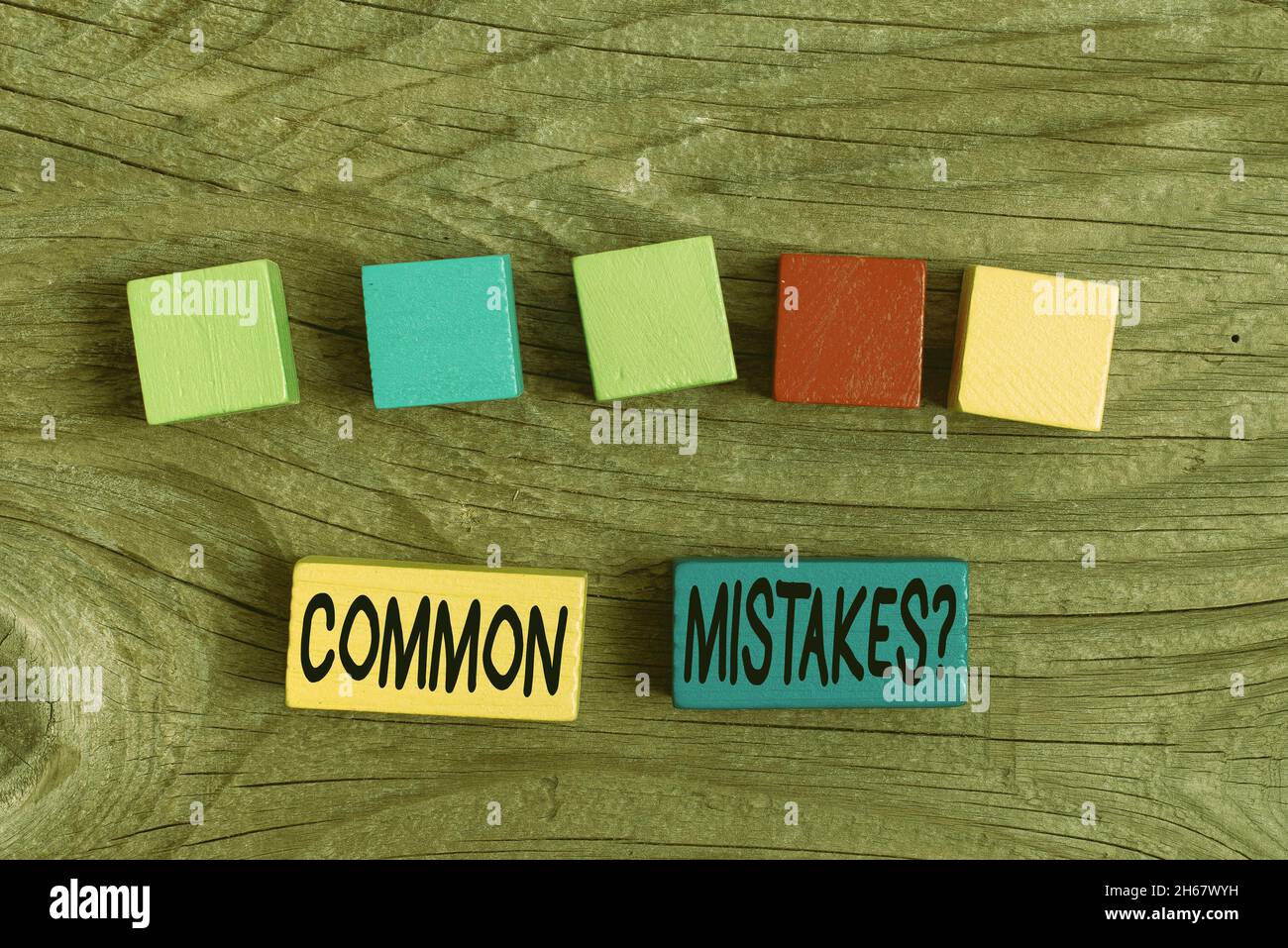 Sign displaying Common Mistakes Question. Concept meaning repeat act or ...