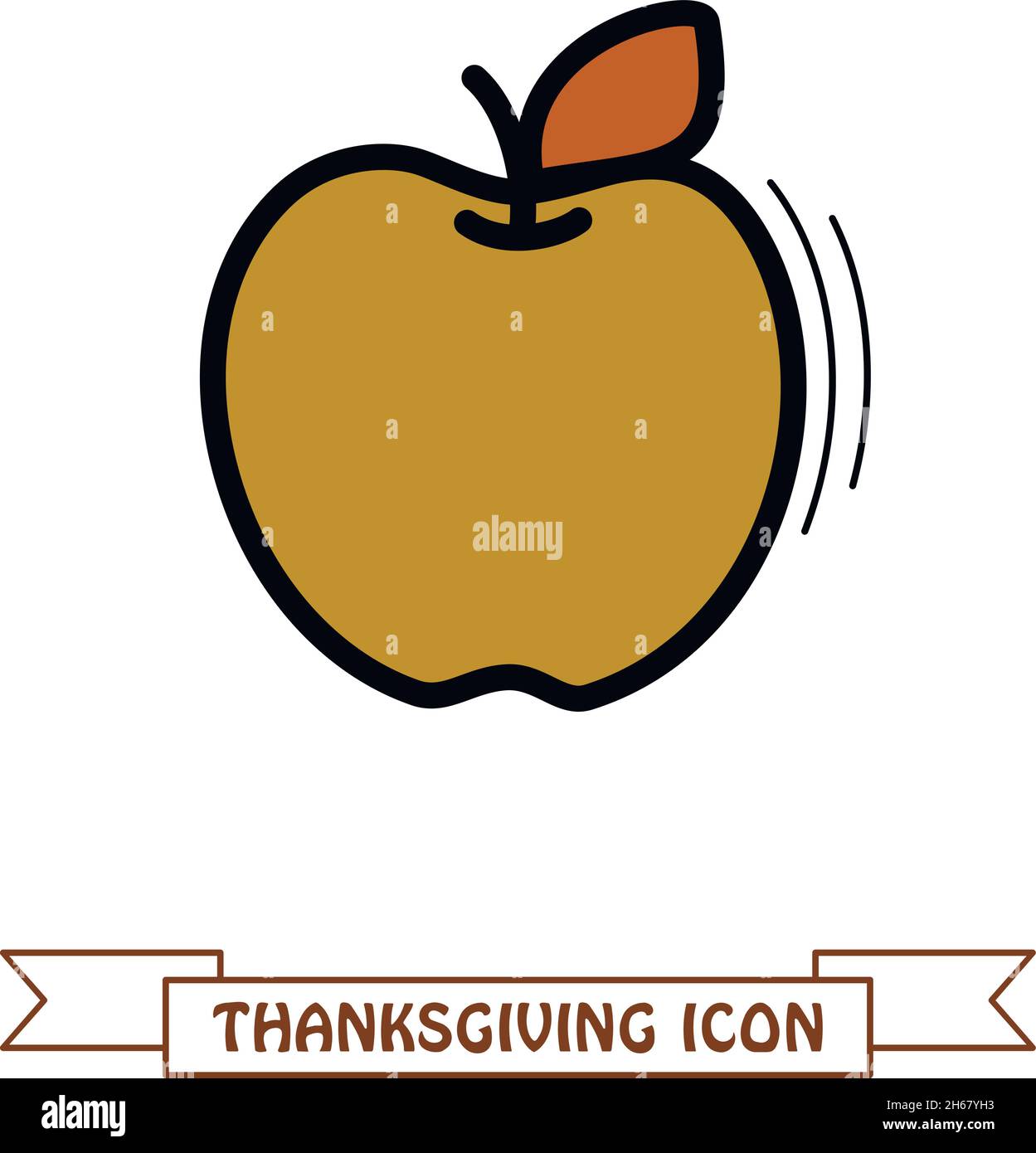 Apple icon. Harvest. Thanksgiving vector illustration, eps 10 Stock ...