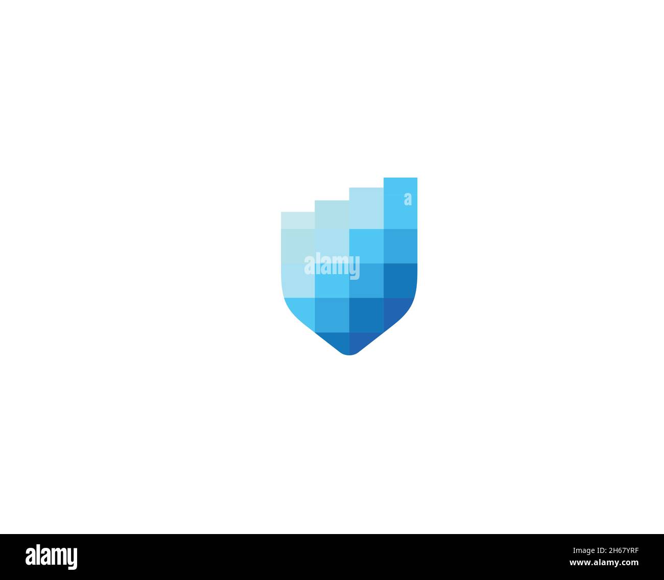 Creative Colorful Shield Pixel Logo Vector Design Symbol Stock Vector ...